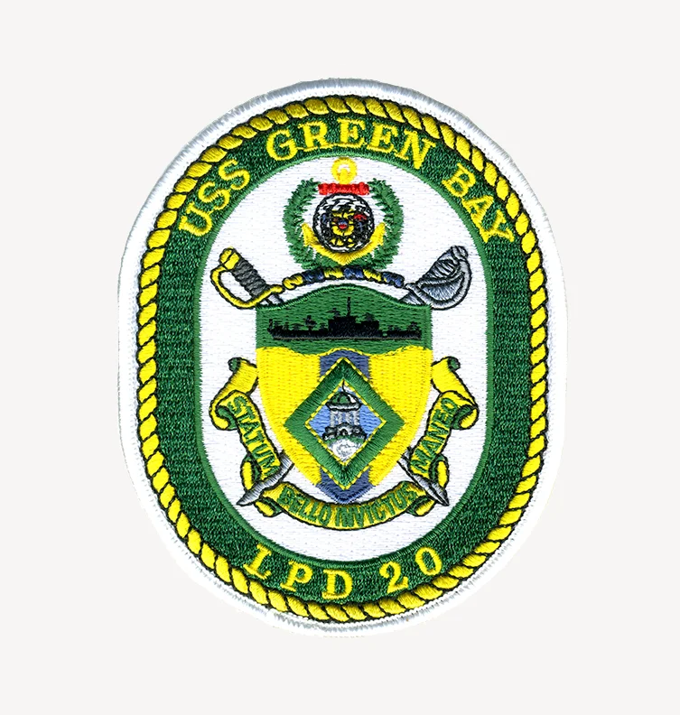USS Green Bay LPD 20 Iron On Patch – US Navy Coins