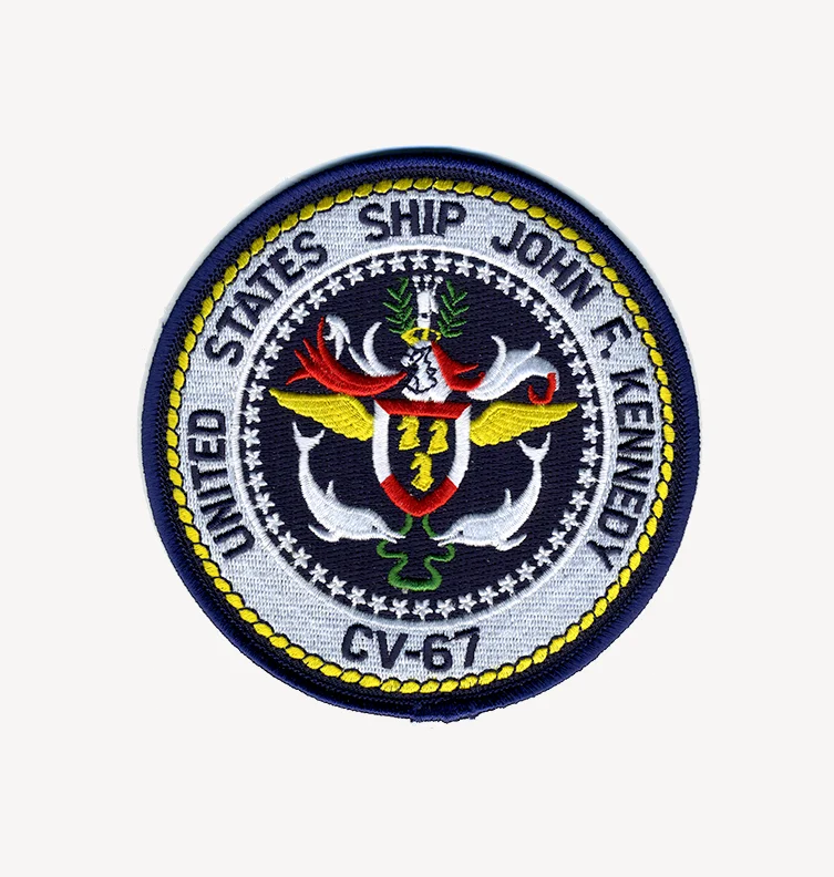 USS John F. Kennedy CV 67 Iron On Patch – US Navy Coins