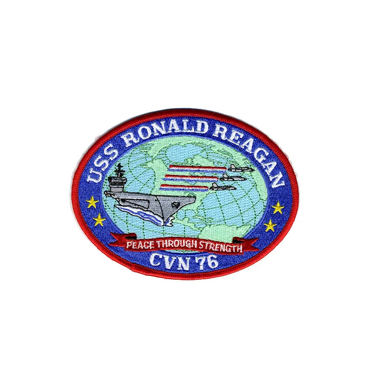 USS Ronald Reagan CVN 76 Iron on Patch – US Navy Coins